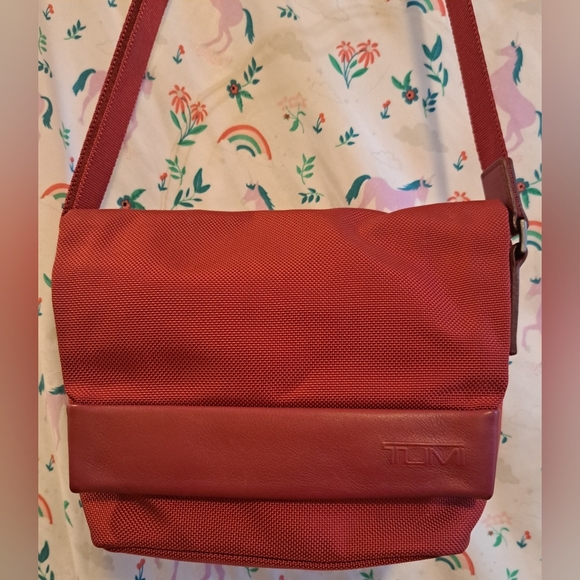 Tumi | Bags | Nwot Tumi Ballistic Red Nylon Leather Casual Utility ...